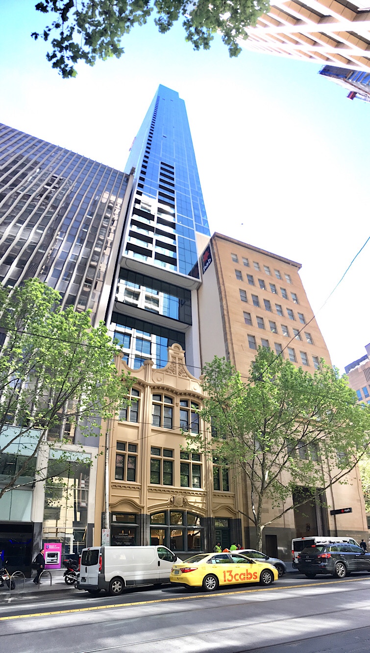 Too shiny on Collins Street; but the setbacks work. – Storey of Melbourne