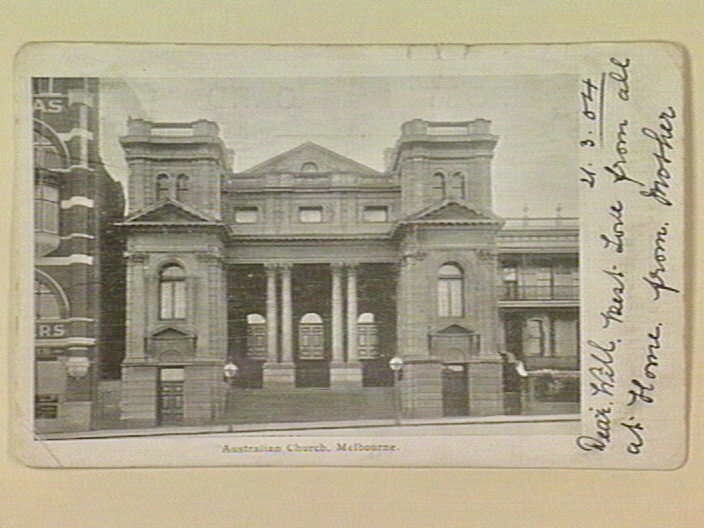 The Australian Church, Flinders Street, 1887-1920s – Storey of Melbourne