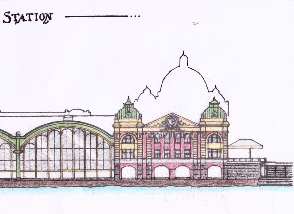 Flinders Street Station – as it might have been. – Storey of Melbourne