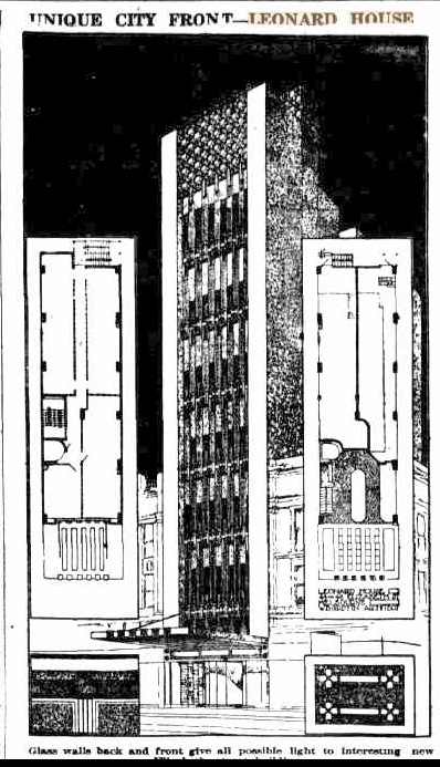 Leonard House 1924, first all-glass facade. – Storey of Melbourne
