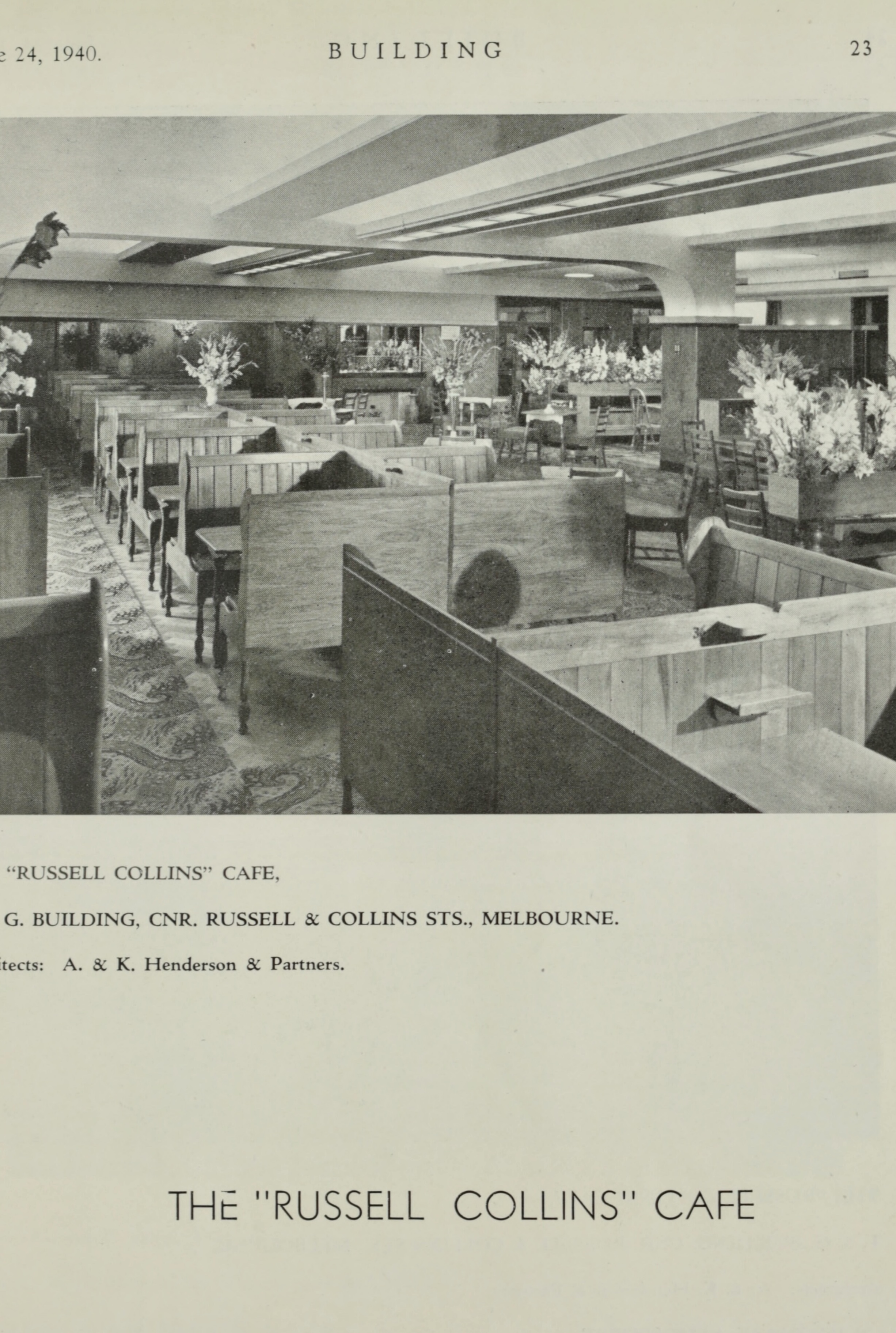 Russell Collins Restaurant – Storey of Melbourne