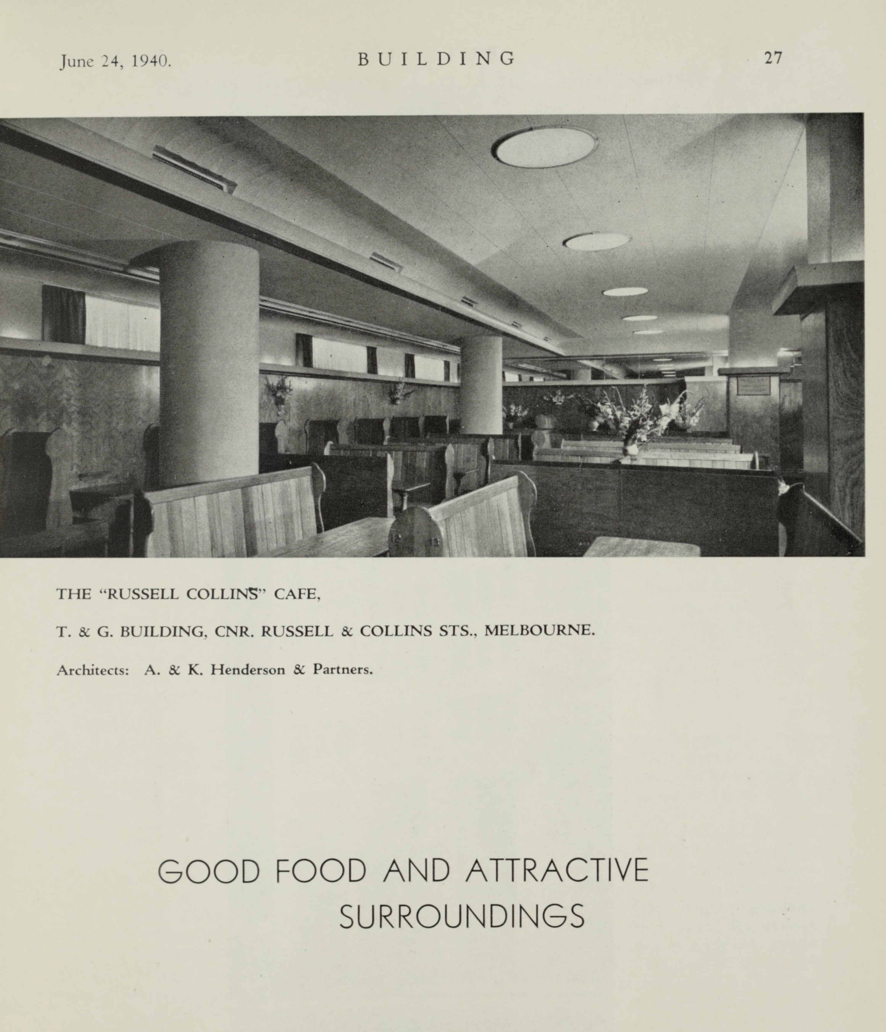 Russell Collins Restaurant – Storey of Melbourne